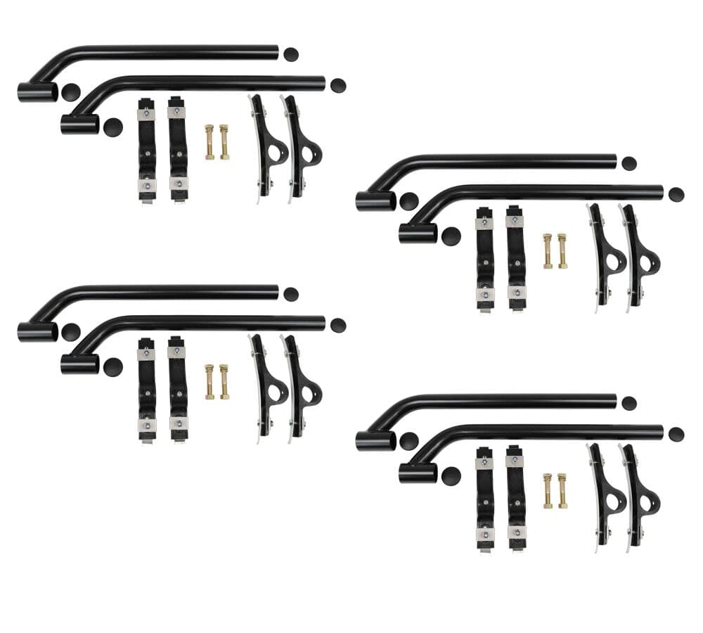 4 Pack Black Poly Coated Polymer Fender Mounting Kit for Semi Truck ...