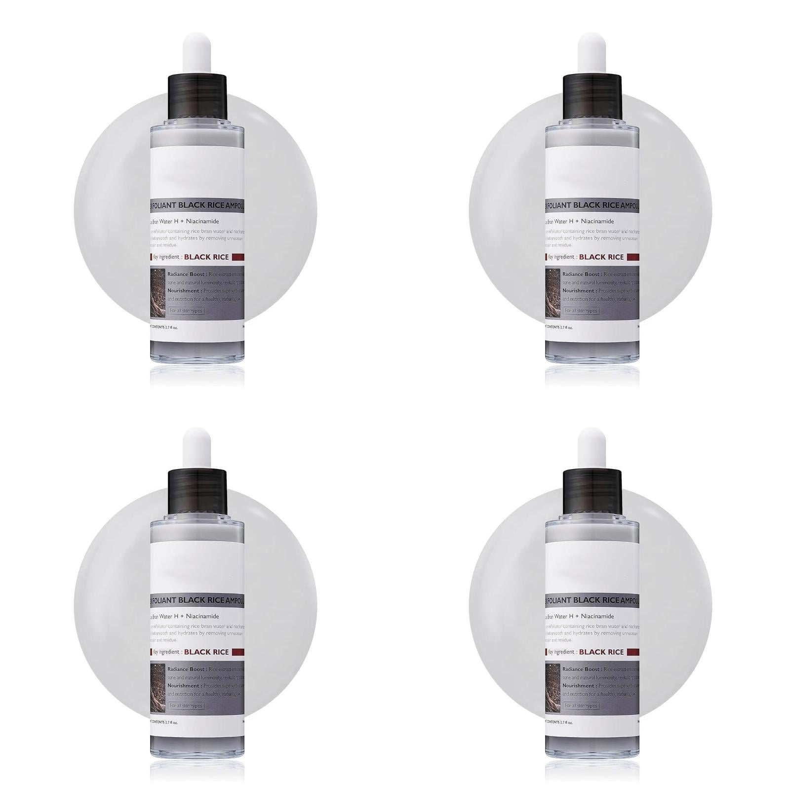 (4-Pack) Black Rice Body Scrub for Gentle Exfoliating Face and Body ...