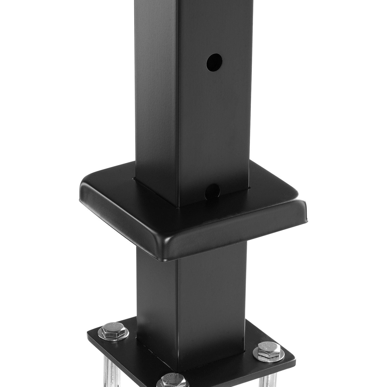 4-Pack Black Steel Cable Railing Posts, 42" Height with 12 Pre-Drilled ...