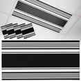 4 Pack Black Striped Fluorescent Light Covers for Ceiling Lights Modern ...