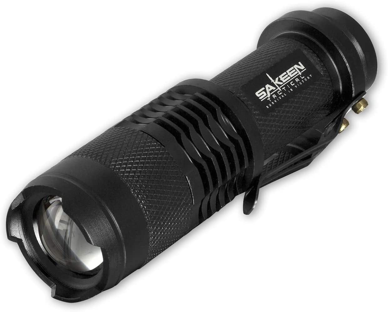 4 Pack Black Tactical Mini LED Flashlights - Heavy Duty Metal Shell ...