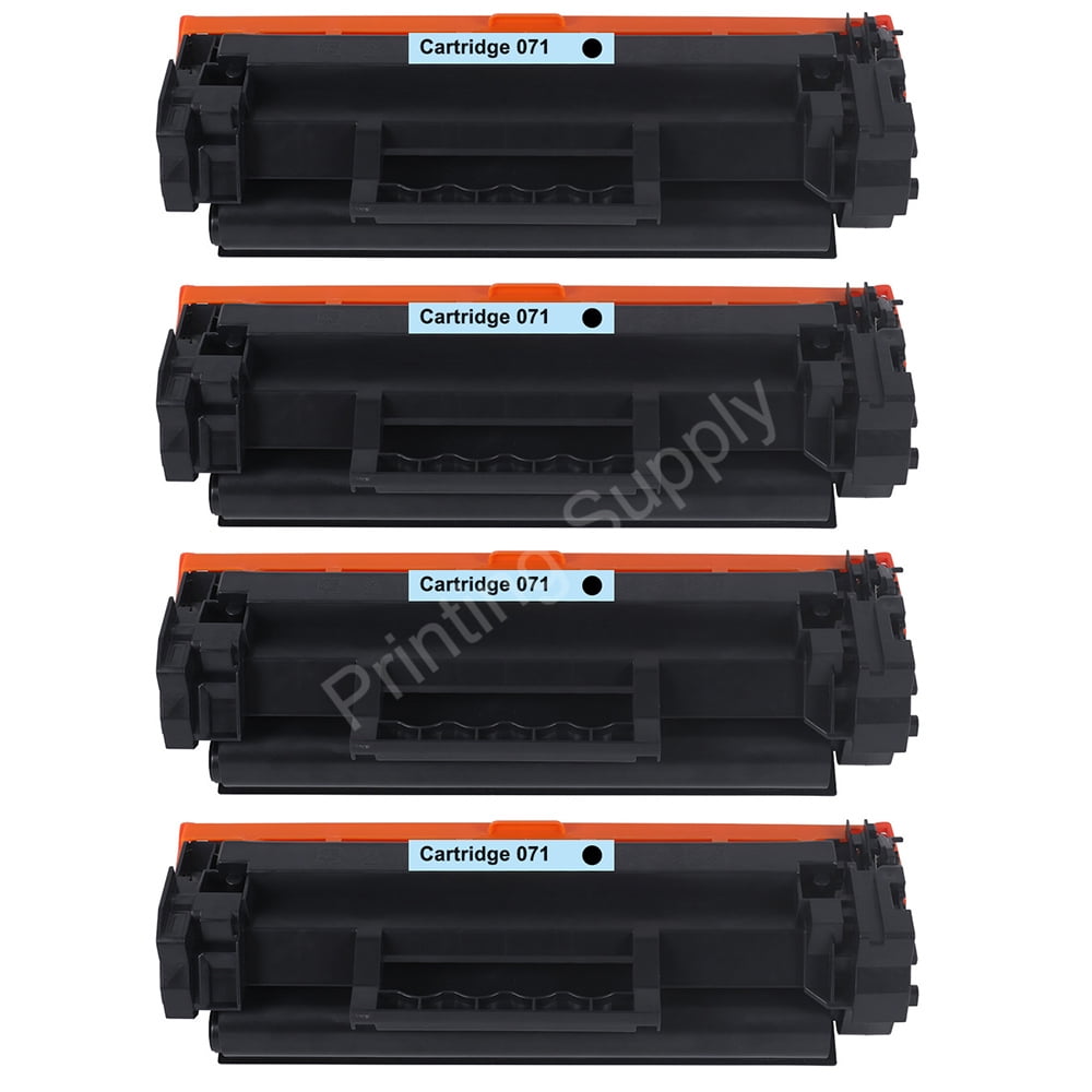 4-Pack Black Toner Cartridge (WITH CHIP) For Canon 071 Compatible With ...