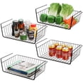 4 Pack Black Under Shwire Basket Hanging Storbaskets Cabinet Add-on ...