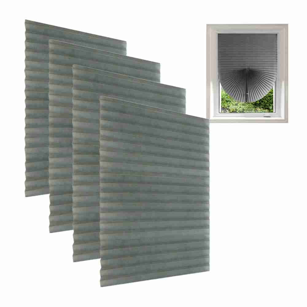 4 Pack Blackout Roller Window Shades, No Drilling Temporary Cordless ...