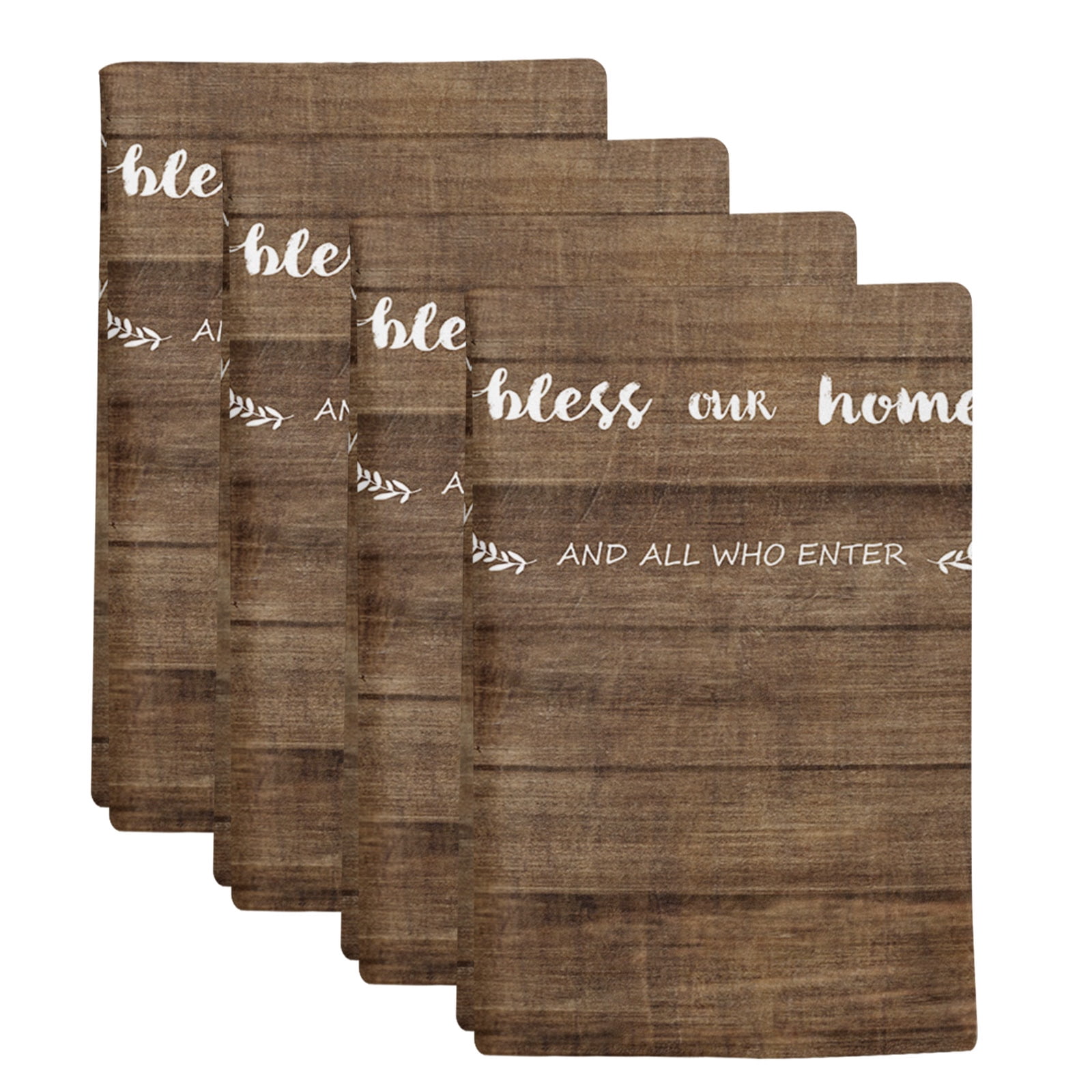 4 Pack Bless Our Kitchen Towels Home and All Who enter Decorative Dish ...