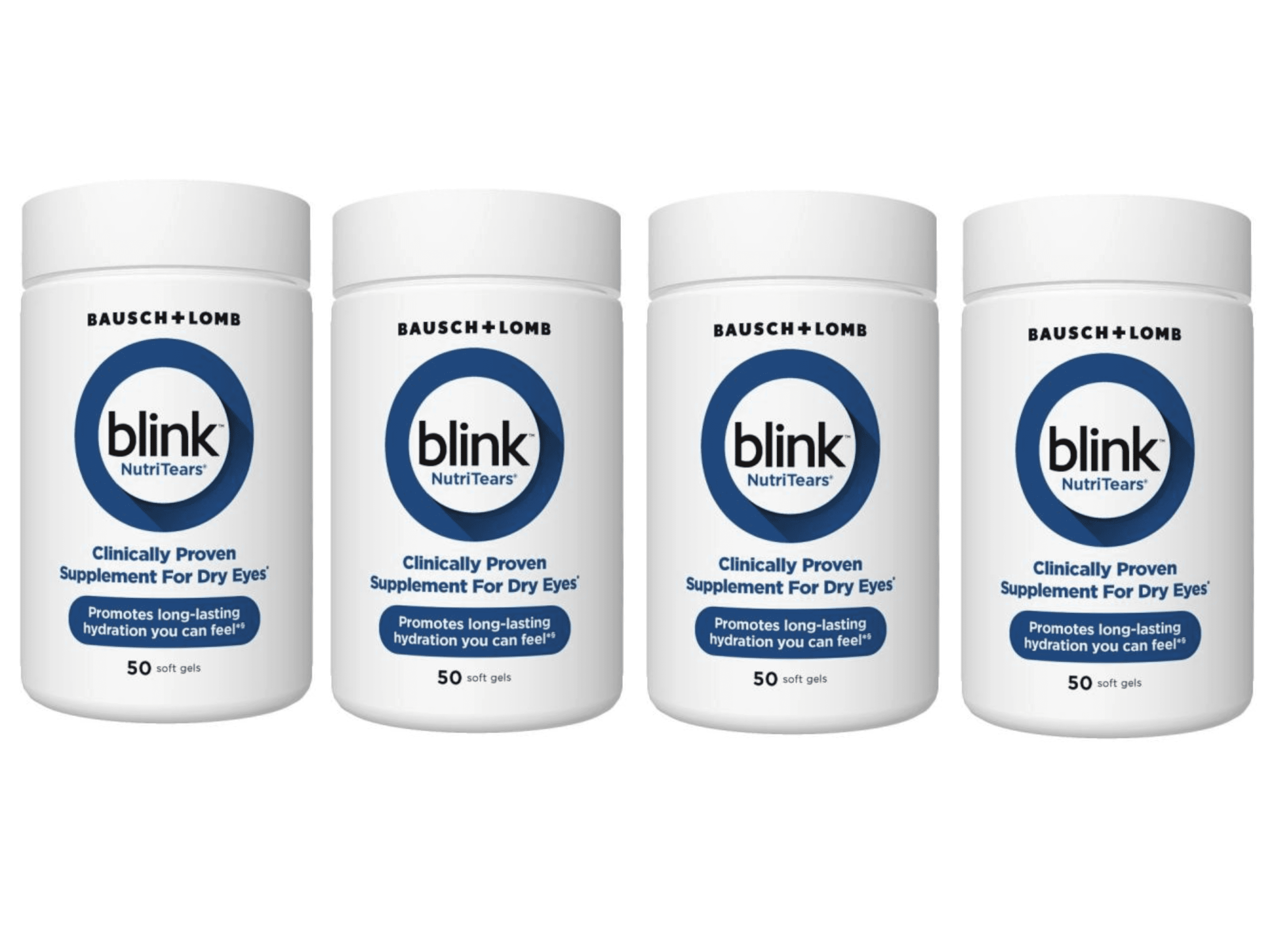 4 Pack - Blink NutriTears Clinically Proven Supplement for Dry Eyes, 50 ...