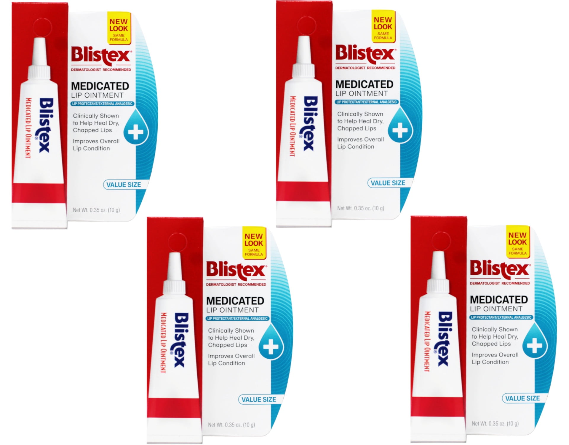 4 Pack Blistex Medicated Ointment, .35-Ounce Tube - Walmart Business ...