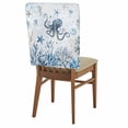4 Pack Blue Marine Life Chair Back Covers Ocean Octopus Coral Sea Star ...