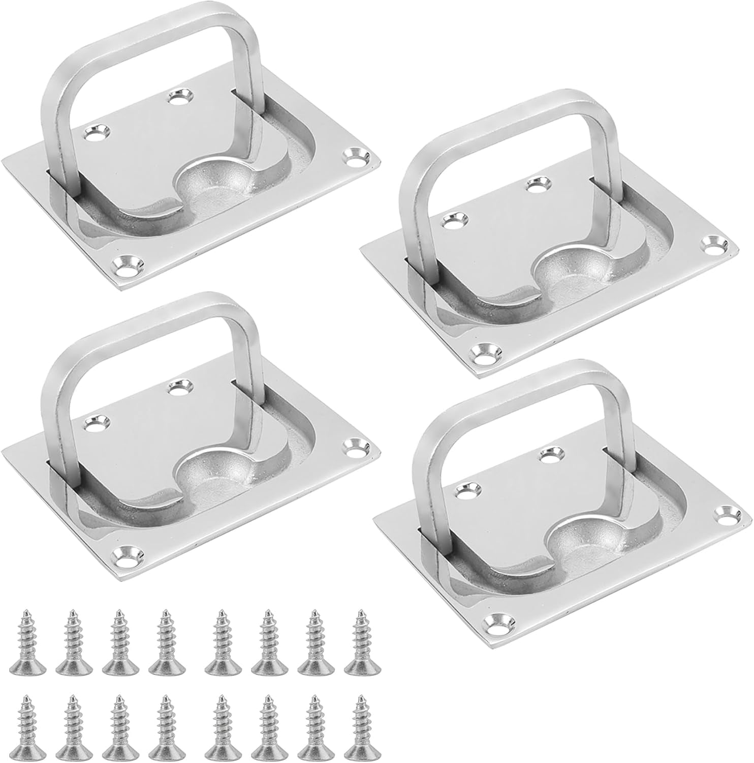 4 Pa Boat Ring Hatch Pull Flush Lift, 316 Stainless Steel Boat De Hatch ...