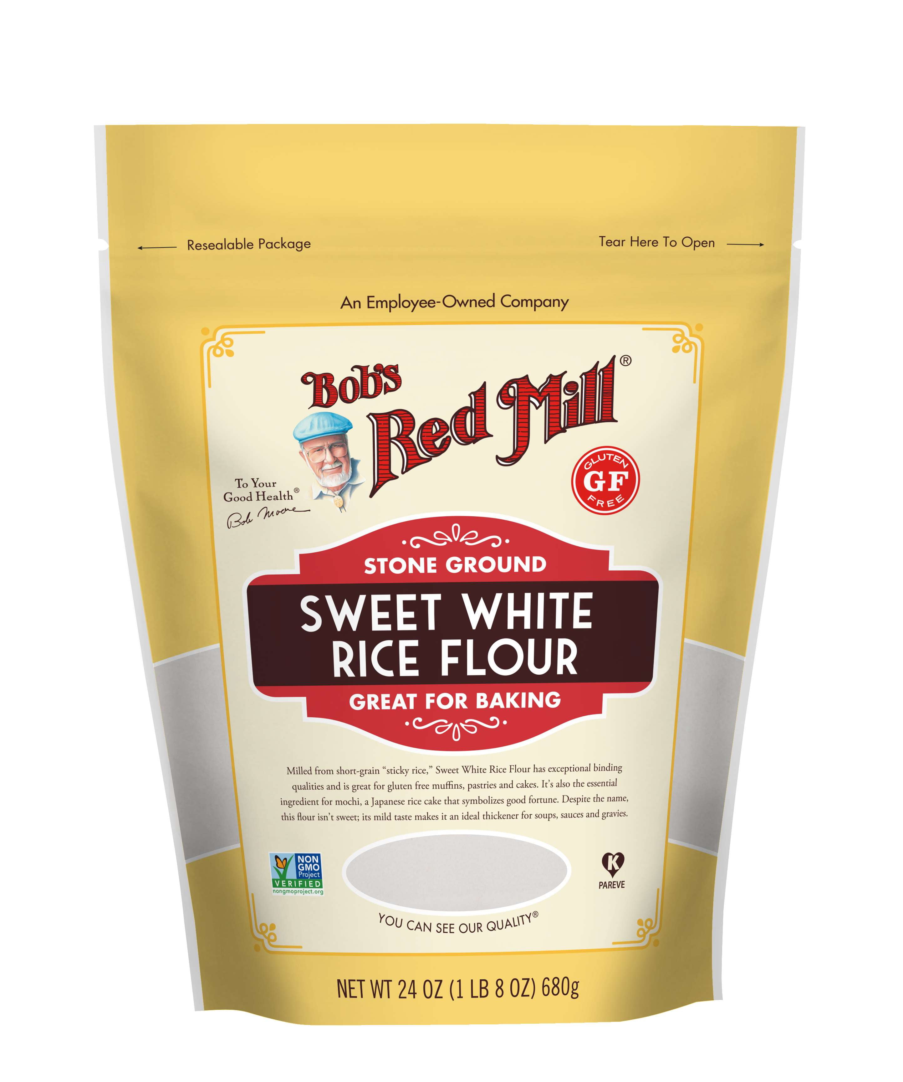 (4 Pack)Bob's Red Mill Sweet White Rice Flour, 24 Oz - Walmart.com