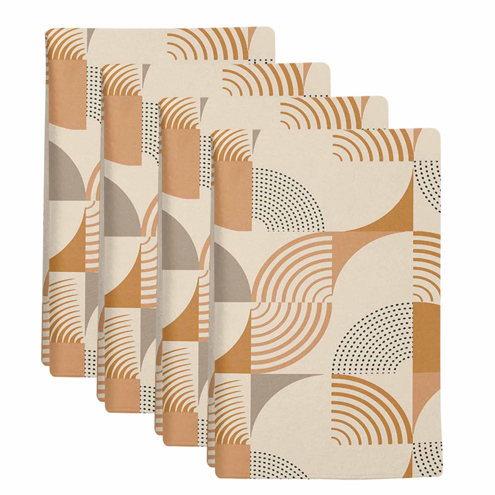 4 Pack Bohemian Kitchen Towels Morandi Color Simple Style Abstract ...