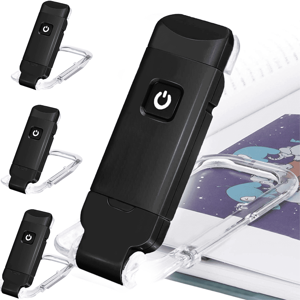 4 Pack Book Lights for Reading at Night，USB Rechargeable Reading Lights ...