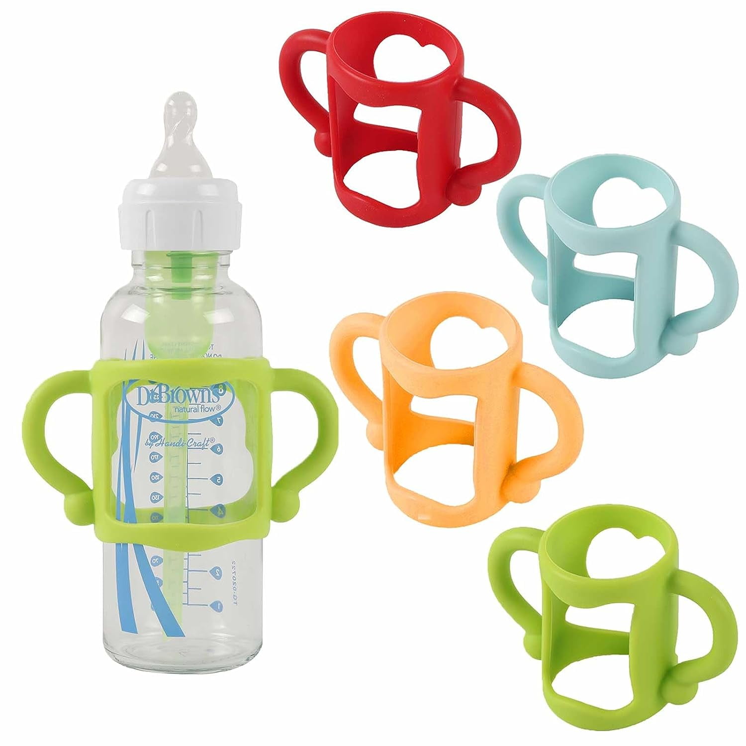 (4-Pack) Bottle Handles for Dr Brown Narrow Baby Bottles with Easy Grip ...