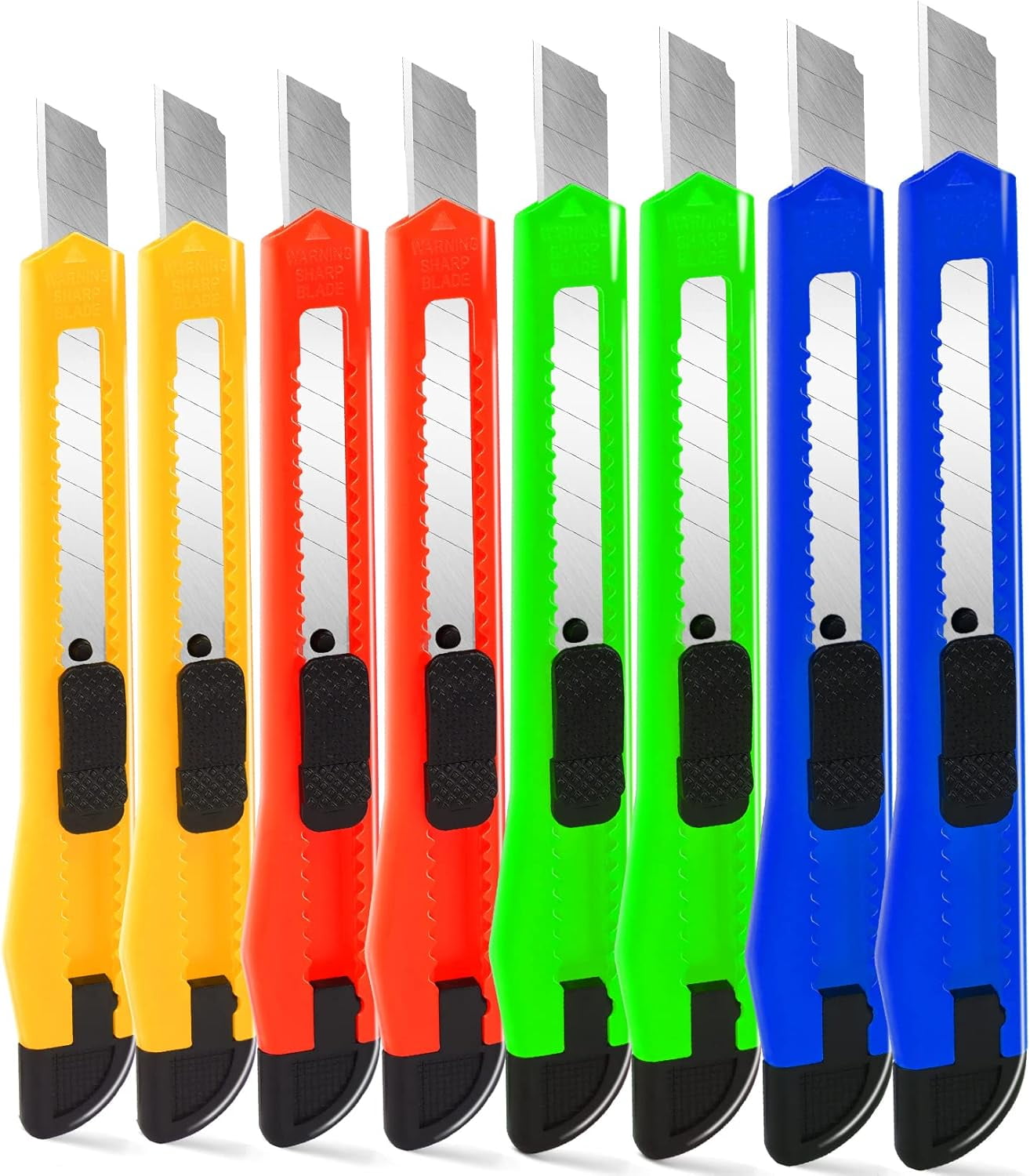 4 Pack Box Cutter, 9mm Snap-off Utility Knife, Box Cutter Retractable ...