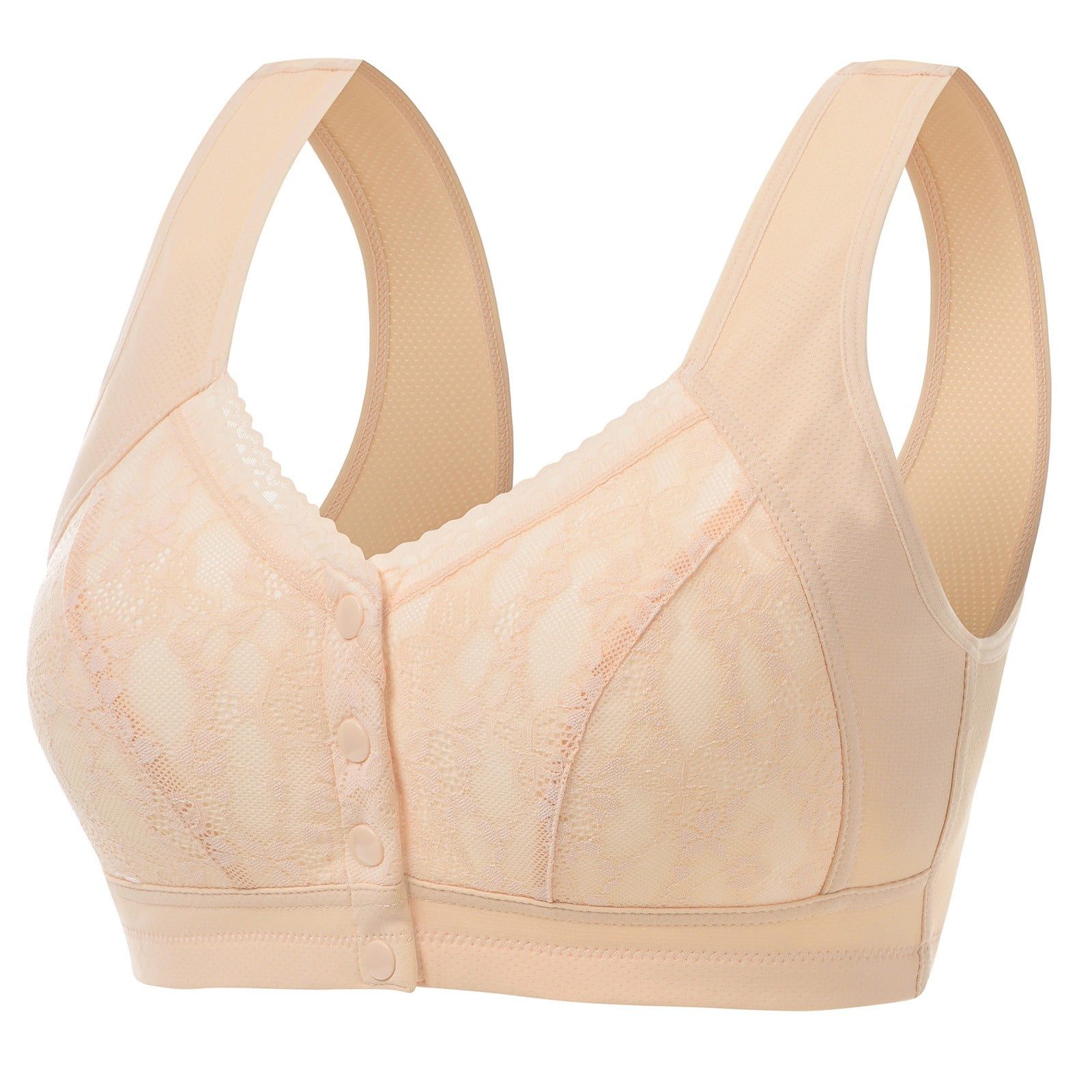 4 Pack Bras for Womens Front Close Full-Coverage Push Up Bras - Walmart.com