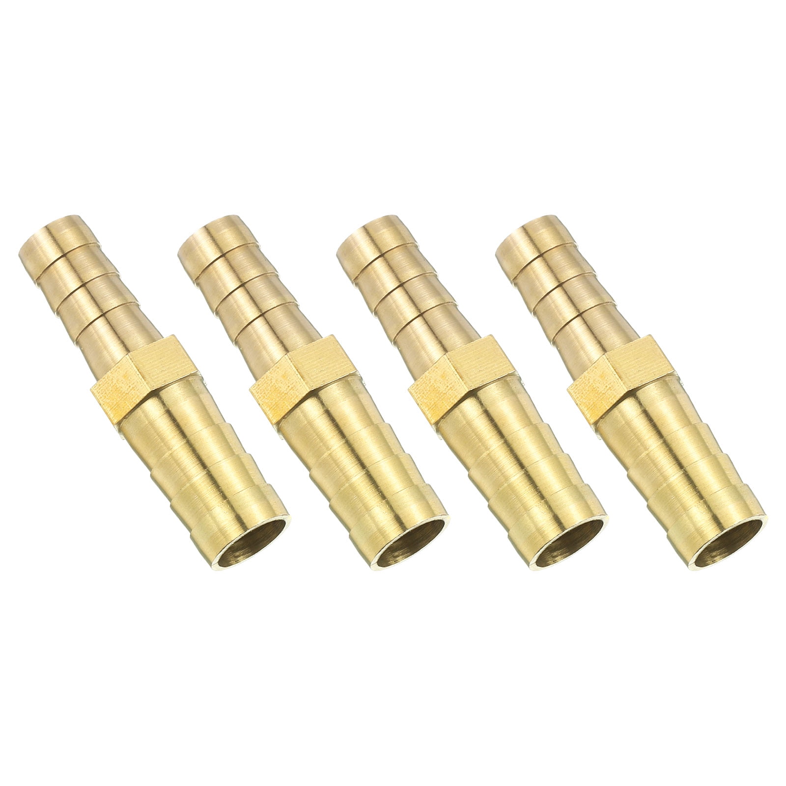 4 Pack Brass Hose Barb Fitting Straight Connector Coupler, 3/8"x5/16 ...