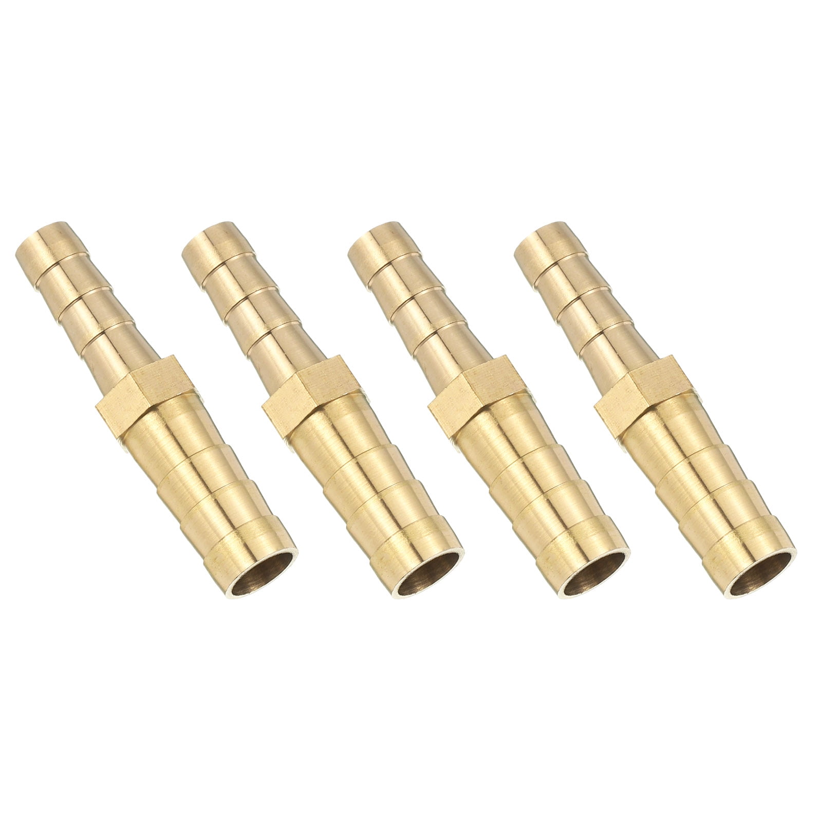 4 Pack Brass Hose Barb Fitting Straight Connector Coupler, 5/16"x1/4" ID Brass Fitting Air Hose ...