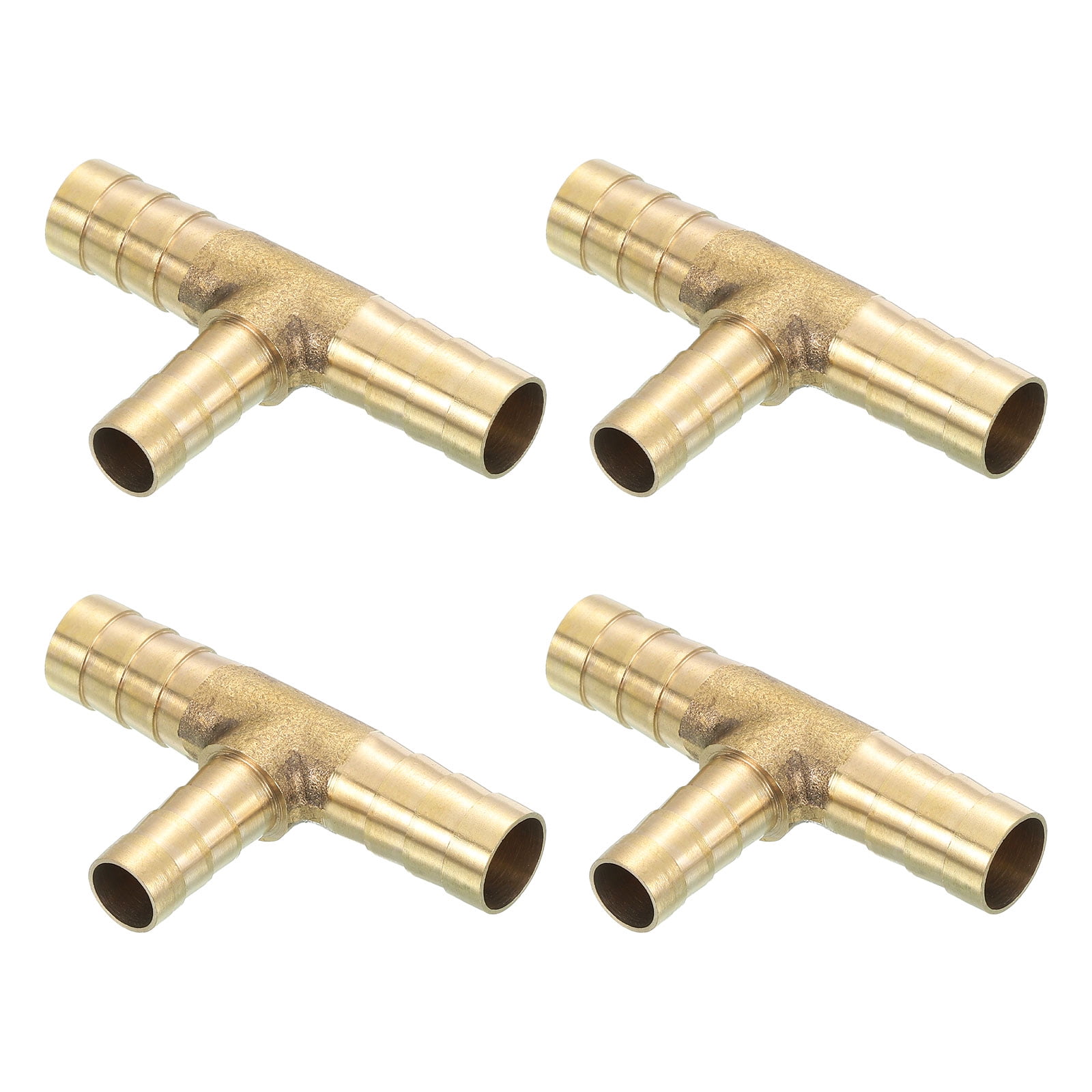 4 Pack Brass Hose Barb Fitting Tee 3 Way Connector Coupler, 3/8"x5/16 ...