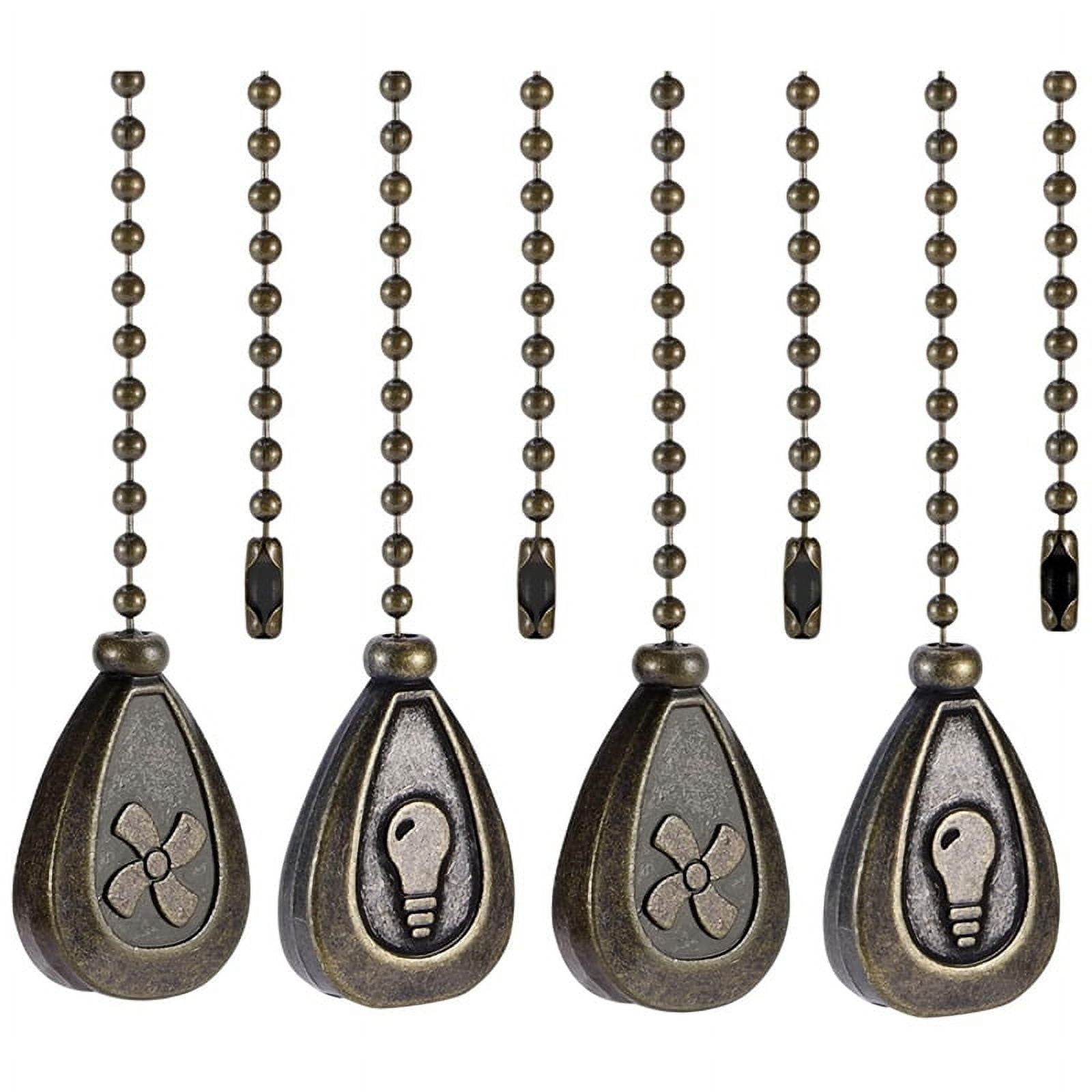 4 Pack Bronzed Ceiling Fan Pull Chain Extension, Classic Drop Shaped ...