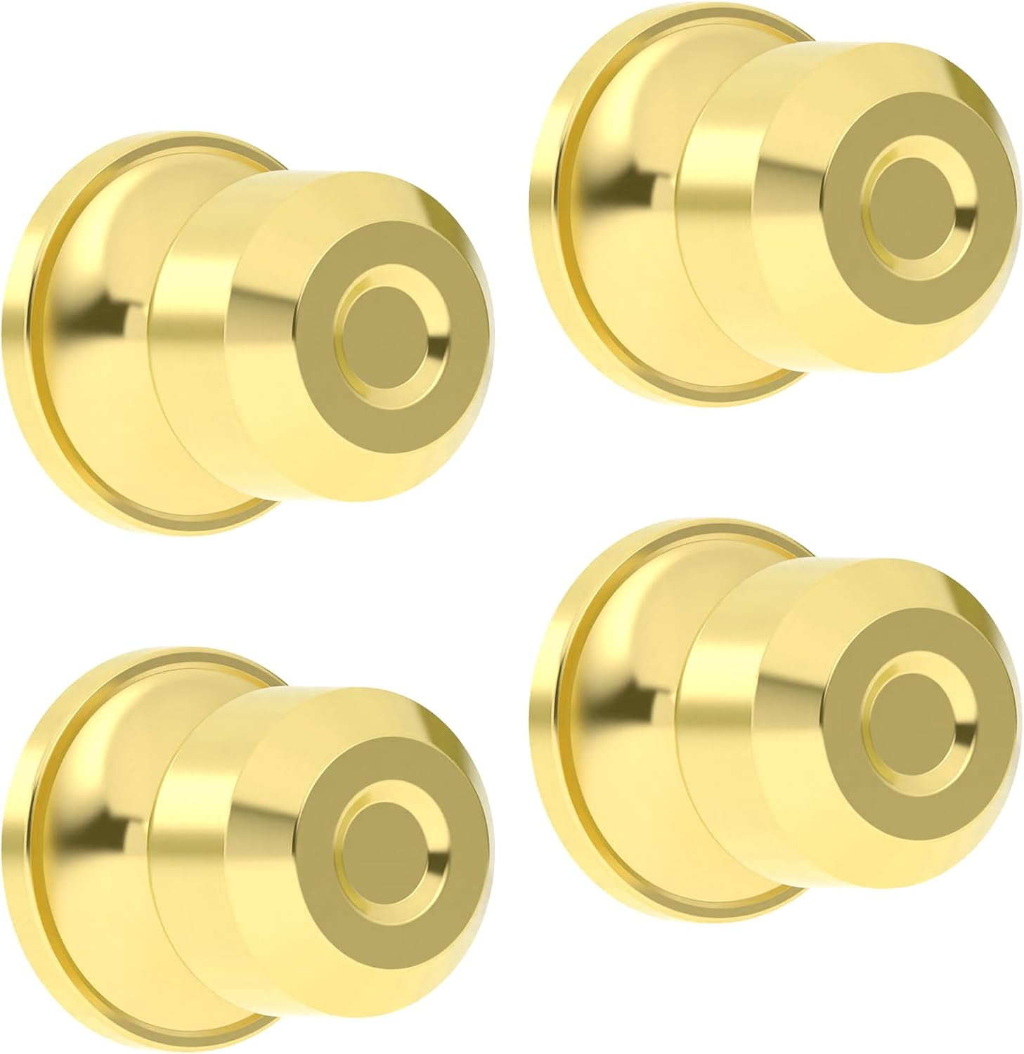 4 Pack Brushed Gold Door Knobs Handles Interior for Bedroom or Bathroom ...
