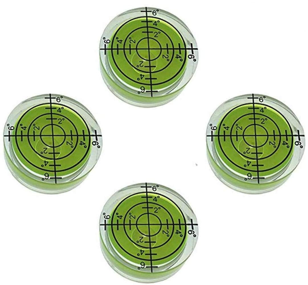 4 Pack Bubble Spirit Level Degree Mark, 32x12mm Circular Bullseye Level ...