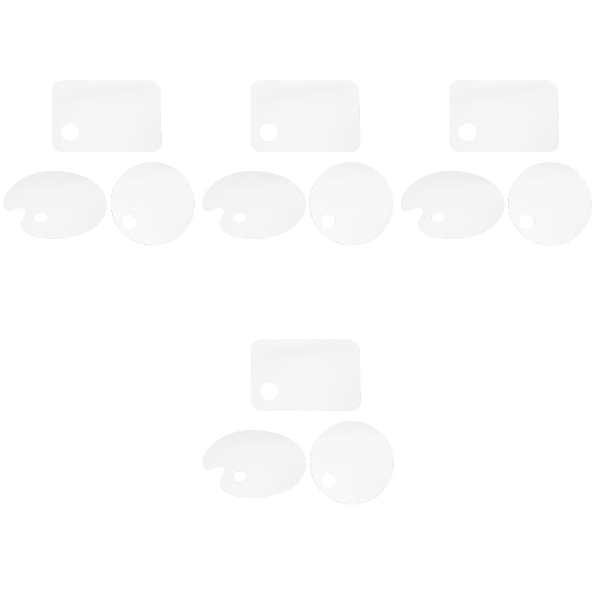 4 Pack Bucket Watercolor Palette Acrylic Mixing Plate Rectangle Paint ...