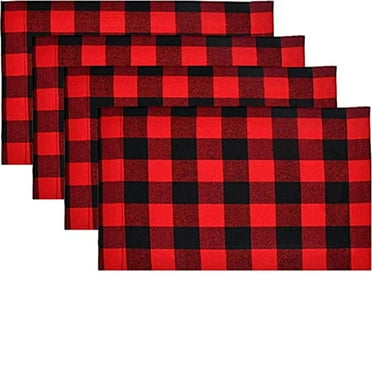 Kate Aurora Living 4 Pack Gingham Plaid Checkered Country Farmhouse ...