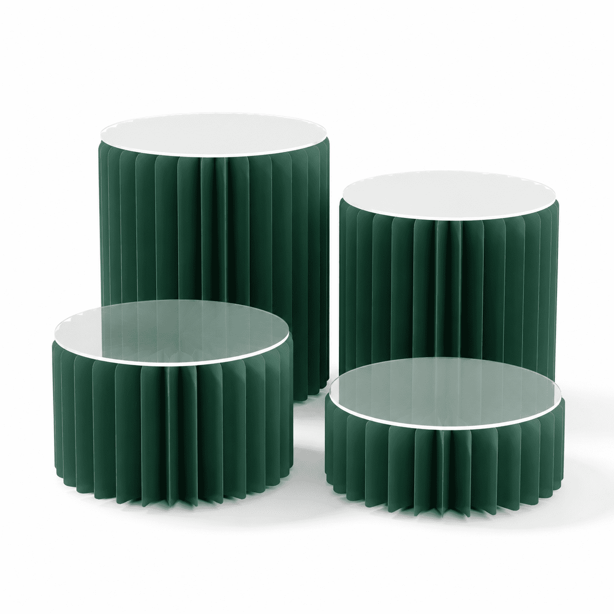 4 Pack Buffet Risers Foldable Accordion Food Display With Disc Dessert ...