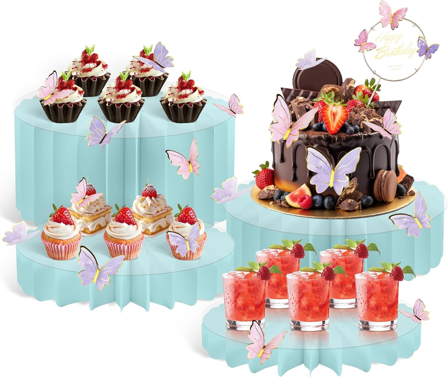 4-Pack Buffet Risers | Risers for Buffet Table,Black able Risers ...