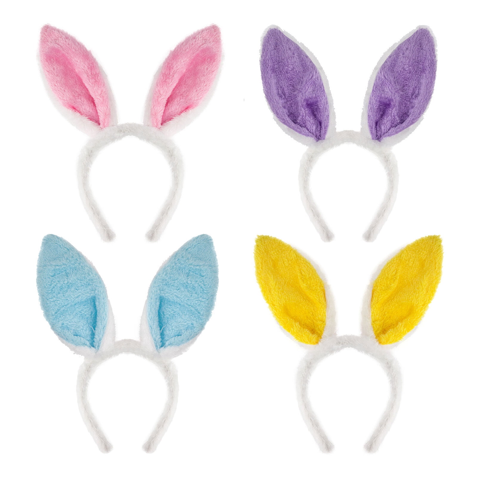4 Pack Bunny Ears Headbands Plush Easter Rabbit Ears Headbands for ...
