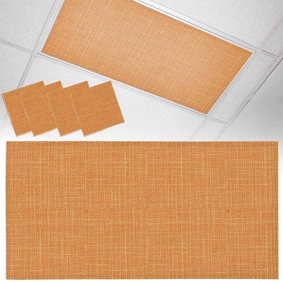 4 Pack Burnt Orange Solid Fluorescent Light Covers for Ceiling Lights ...