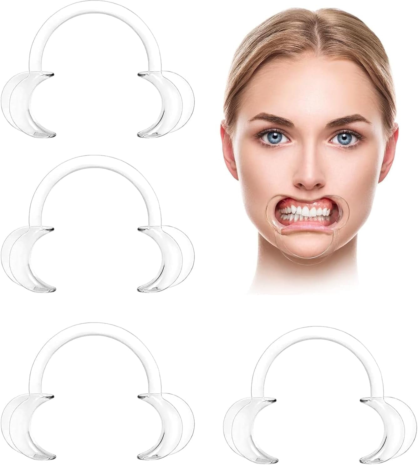 4-Pack - C-Shaped Cheek Retractors For Adults & Kids - Dentist Tools ...