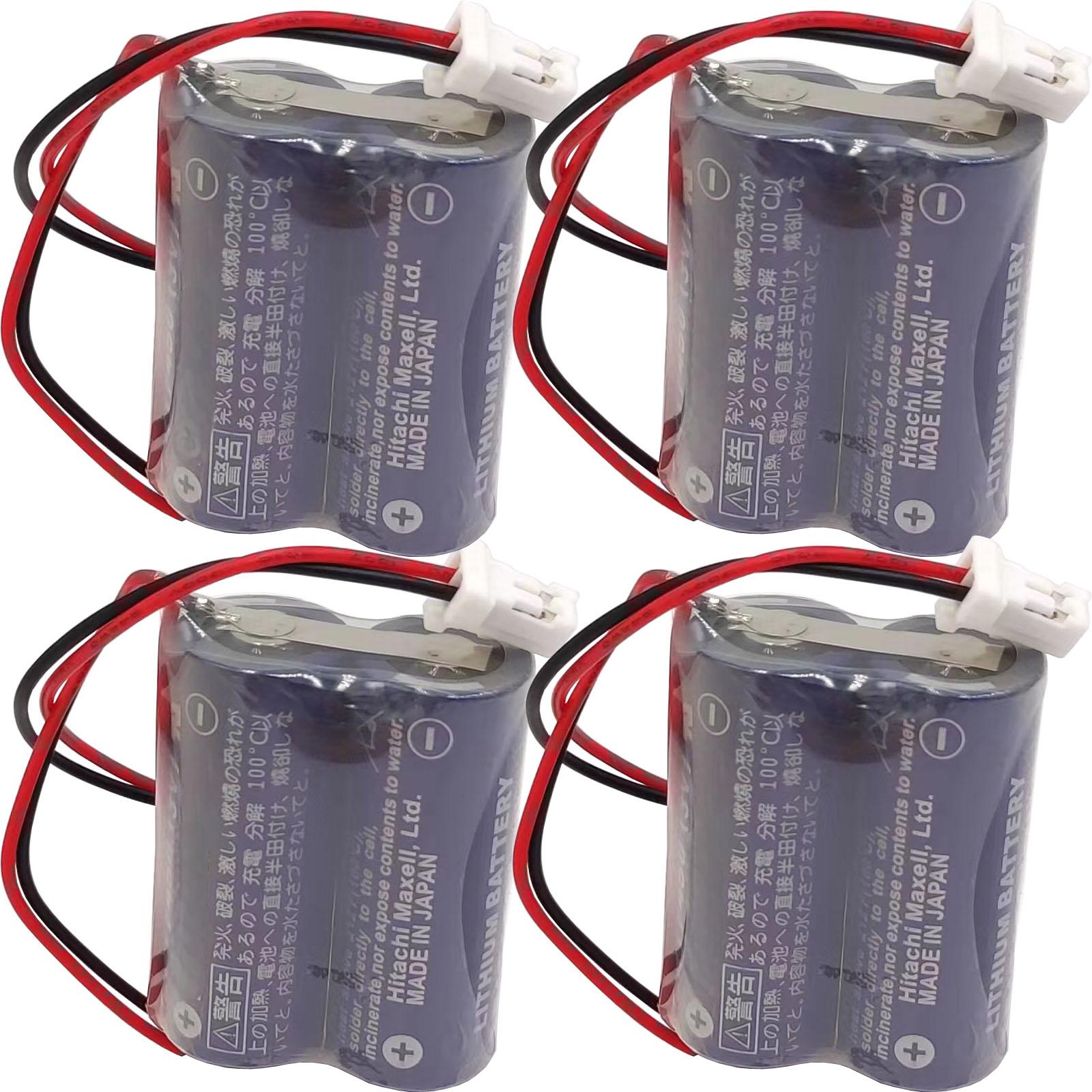 4-Pack CR17450-2WK27 / D80UB016170 3V 2*CR17450 Battery Pack for Mazak ...