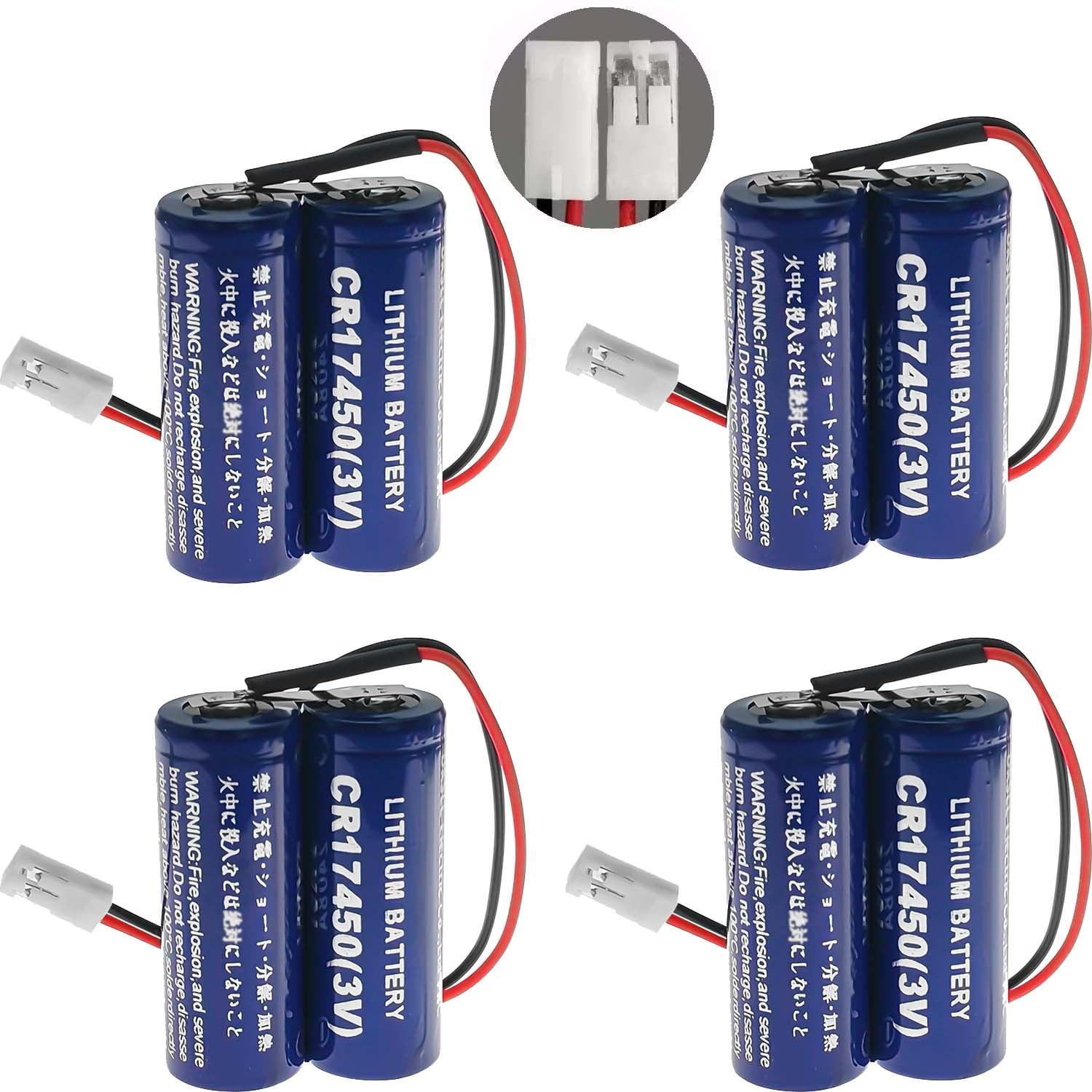 ★4-Pack★ CR17450-2WK27/D80UB016170 3V 2600mAh Replacement PLC ...