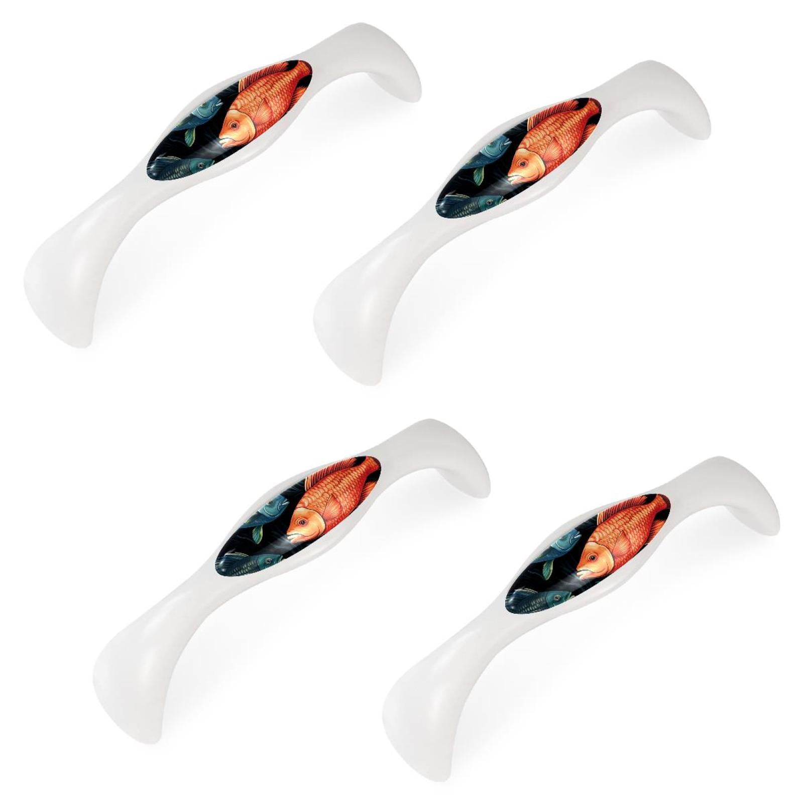 4 Pack Cabinet Knobs Fish Drawer Knobs Cabinet Hardware - Walmart.com