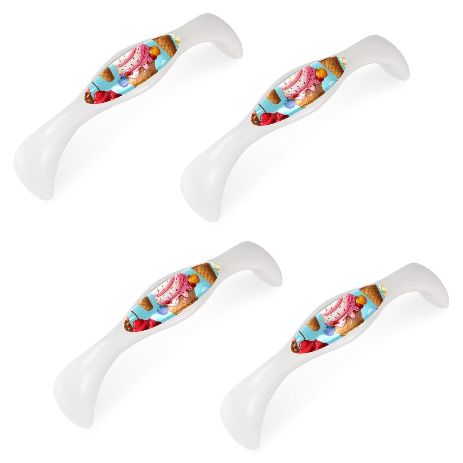 4 Pack Cabinet Pulls Modern Kitchen Cabinet Handles Ice Cream Drawer ...