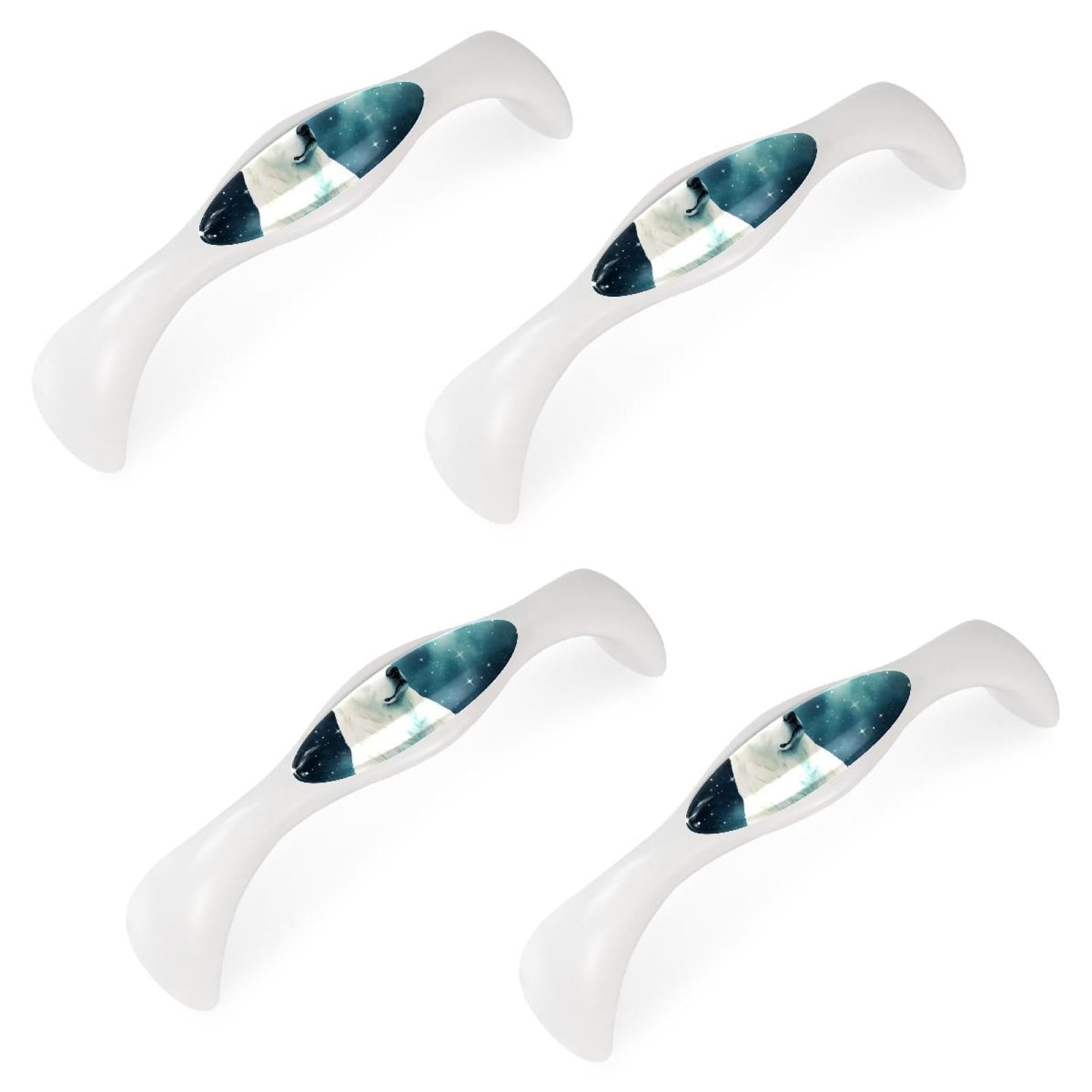 4 Pack Cabinet Pulls Starry Polar Bear Kitchen Drawer Pulls Cabinet ...