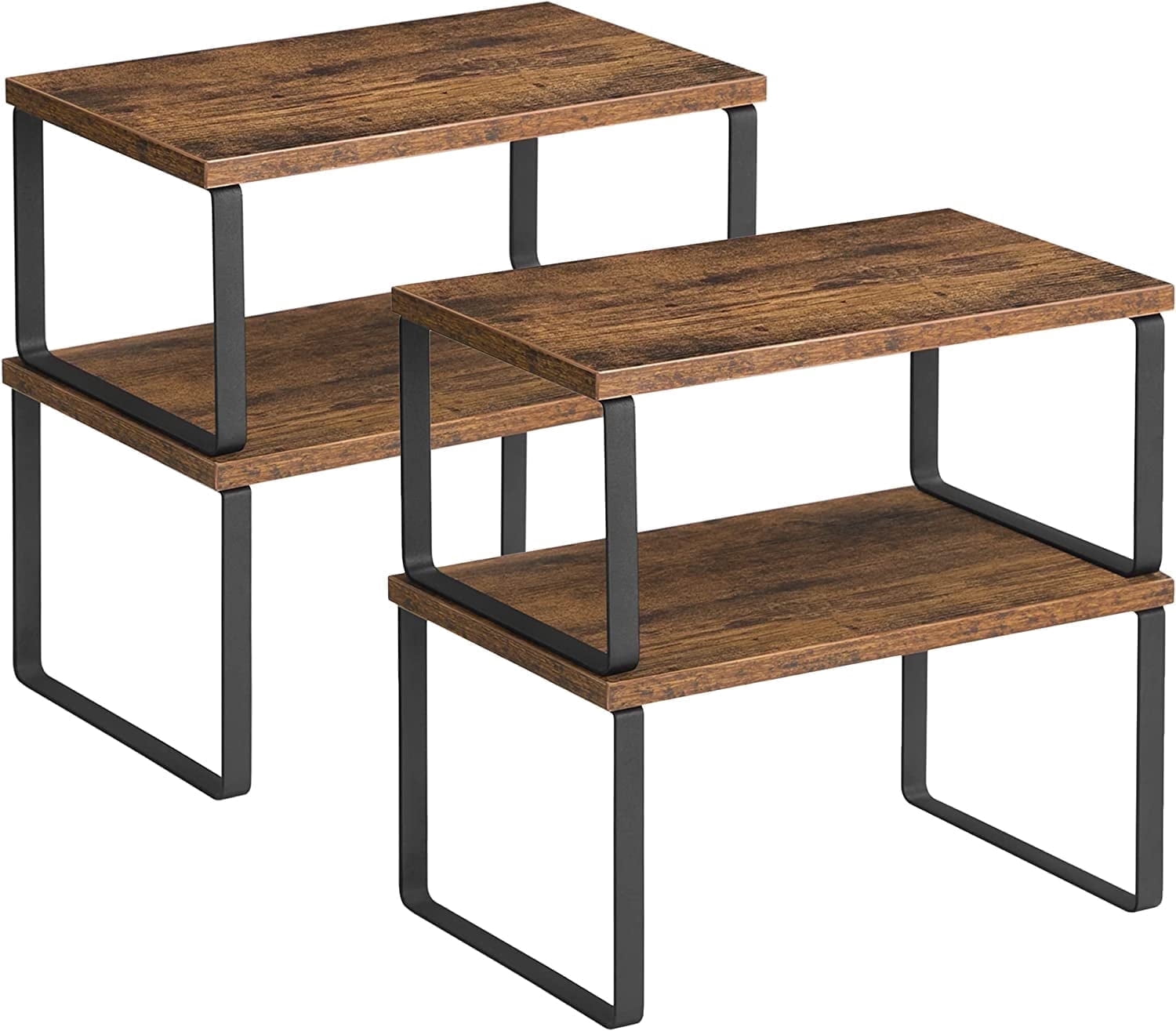 Songmics Cabinet Shelf Organizers, 4 Pack Kitchen Counter Shelves ...