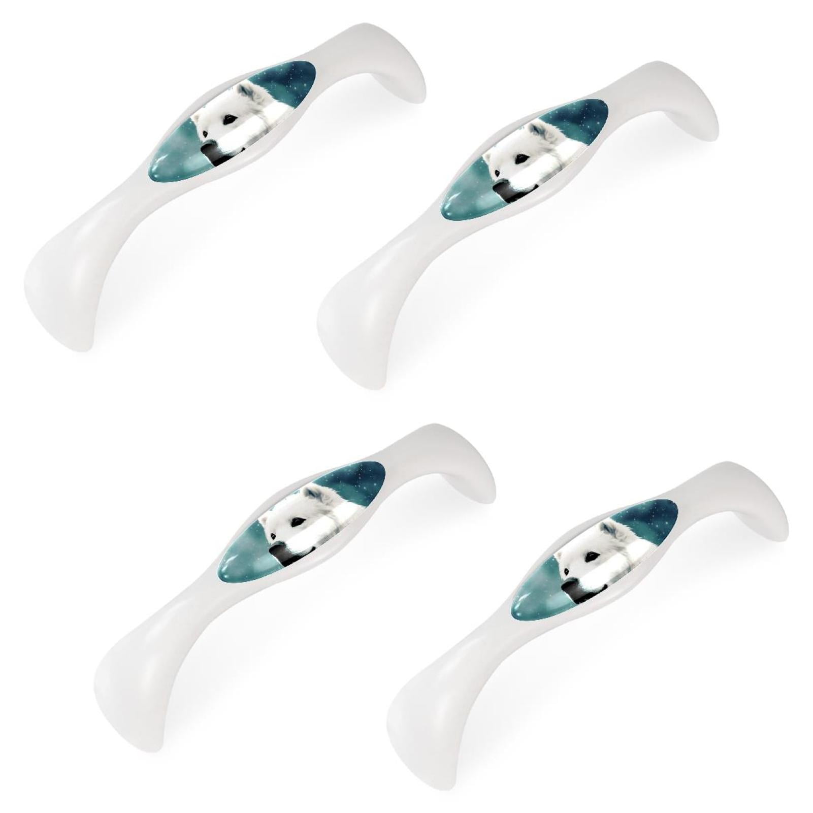 4 Pack Cabinets Knobs and Pulls, Starry Polar Bear Drawer Knobs and ...