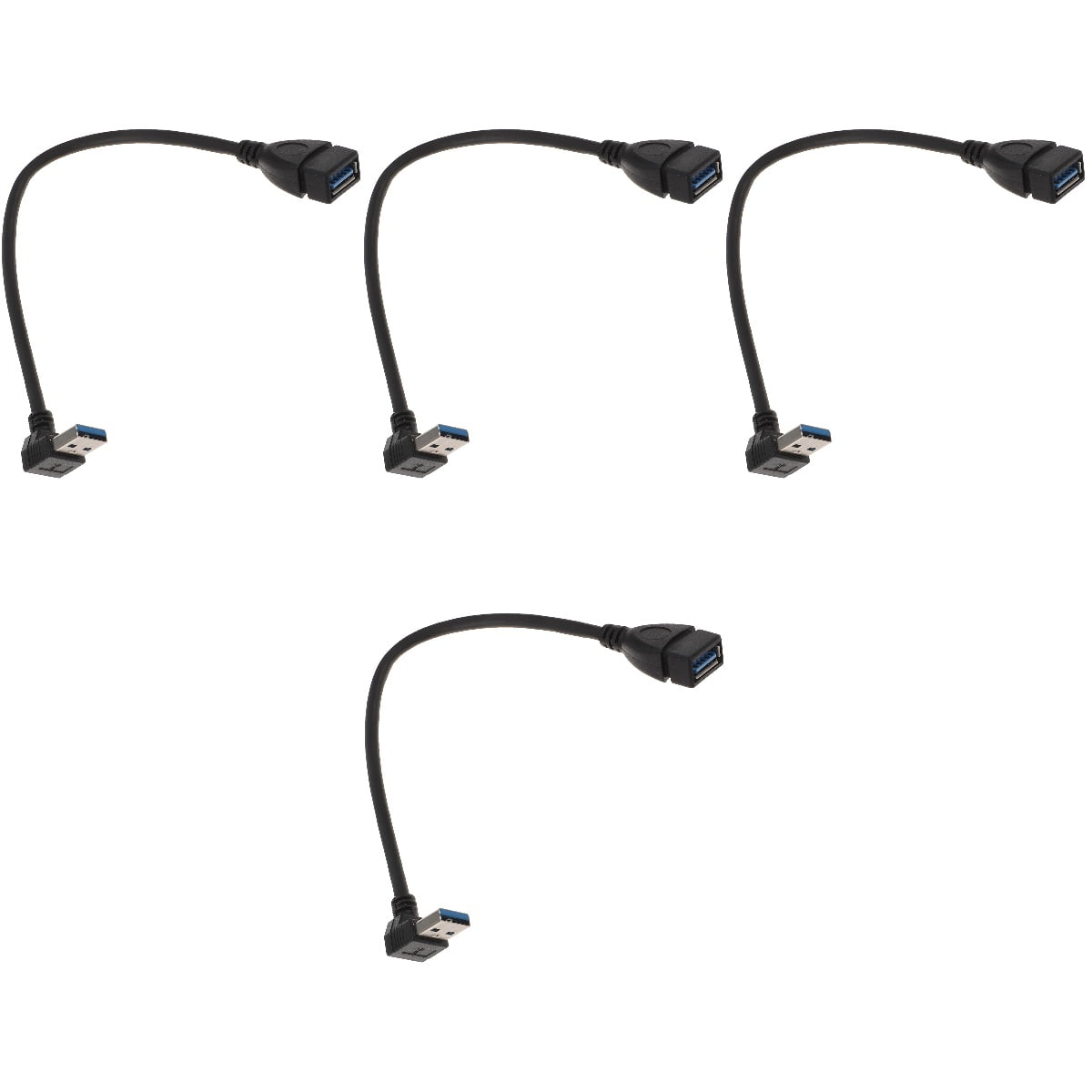 4 Pack Cables Devices USB Extension Gender Upwards Angled Cord Travel ...