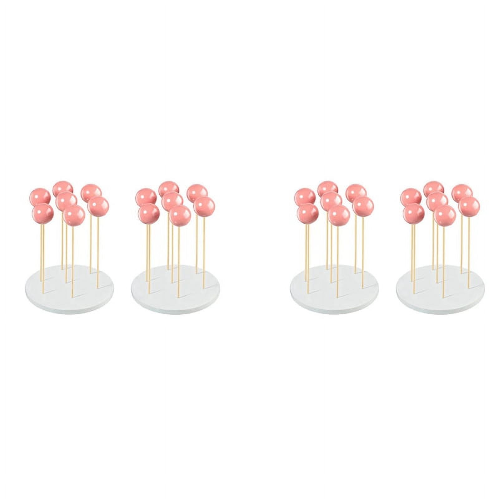 4 Pack Cake Stand - 7 Hole Lollipop Holder Display Round Candy or ...