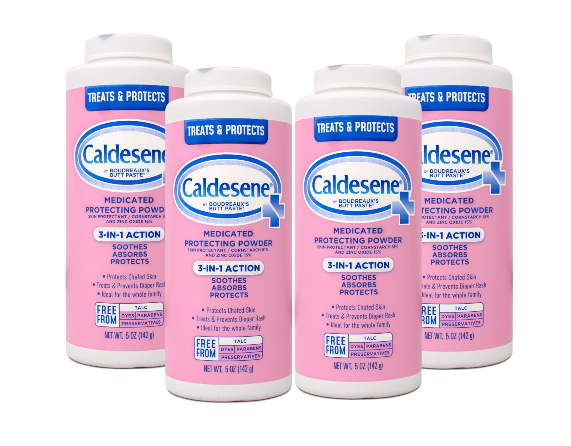 4 Pack - Caldesene Medicated Protecting Powder for Chafed Skin, Treats ...