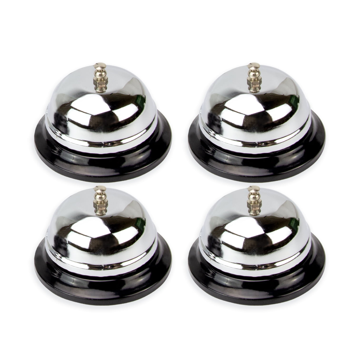 [4 Pack] FMP Brands Call Bells - 3.38 Inch Desk Bell, Stainless Steel ...