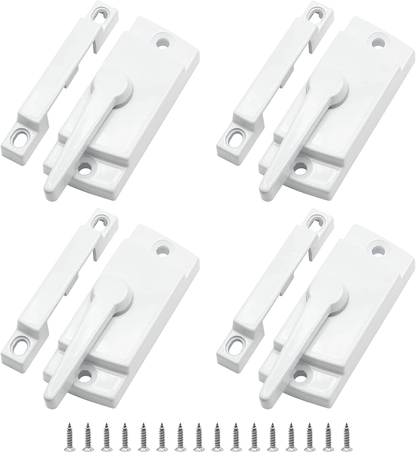 fuxicheng 4 Pack Cam Action Window Sash Locks for Double Hung Windows ...