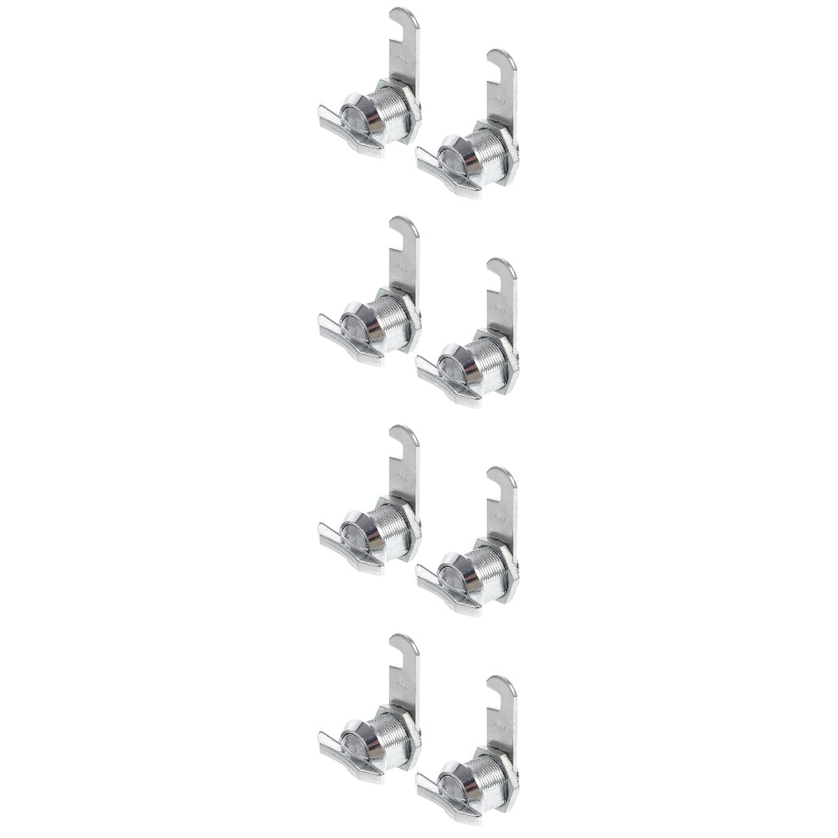 4 Pack Cam Lock Display Cabinet Security Drawer Counters Taps Silver ...