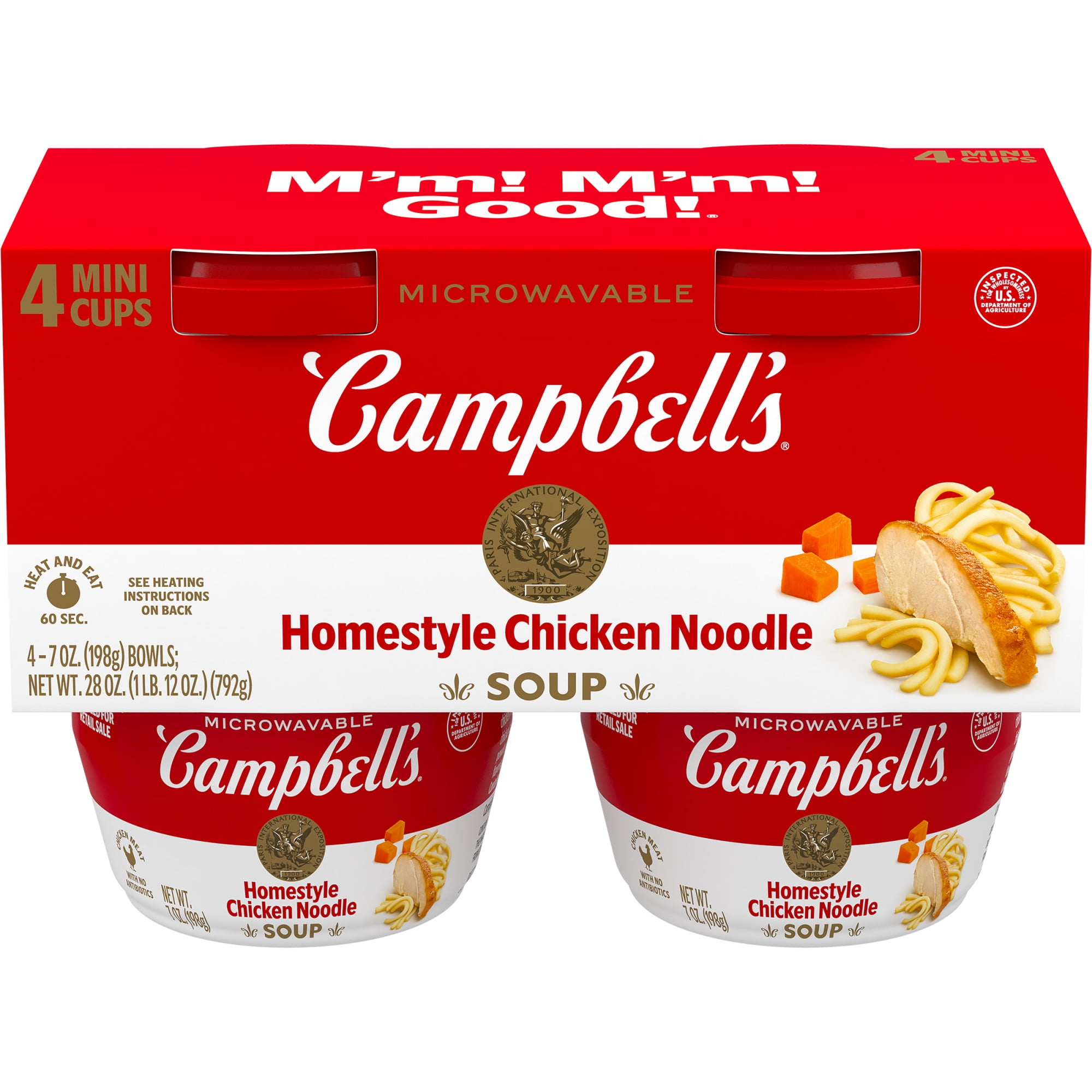Campbell's Homestyle Chicken Noodle Soup, 4 Pack, Healthy 7 oz ...