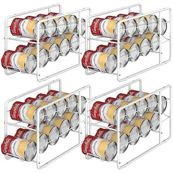 4 Pack Can Dispenser Rack, Stackable Can Storage Organizer Holder for ...
