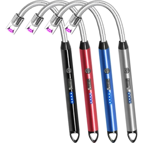 4 Pack Candle Lighter Electric Rechargeable Arc Windproof Lighters ...