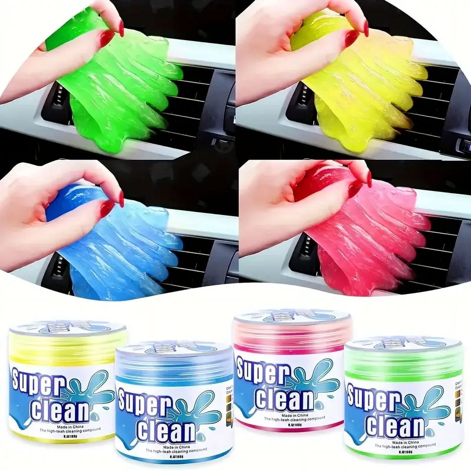 4 Pack Car Cleaning Gel Putty Slime Cleaner for Car Interior Detailing ...