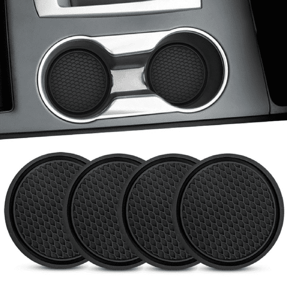 4 Pack Car Cup Coaster, Universal Non Slip Cup Holders Coasters Auto ...